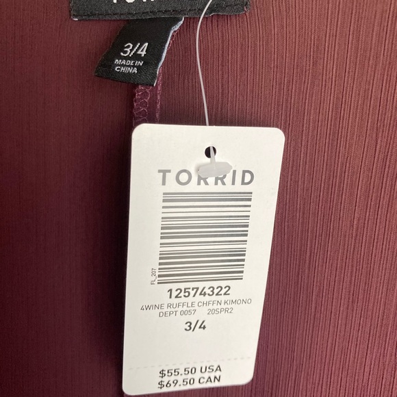 torrid | Tops | Sheer Ruffled Duster | Poshmark